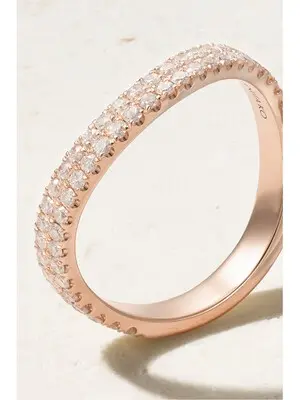ANITA KO Curved 18-karat Rose Diamond Ring