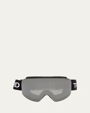 TOM FORD TOM FORD Shield Ski Goggles Matte Black Photochromic Bronze