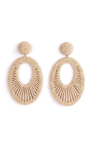 Deepa Gurnani Cypress Beaded Earrings - Neutral