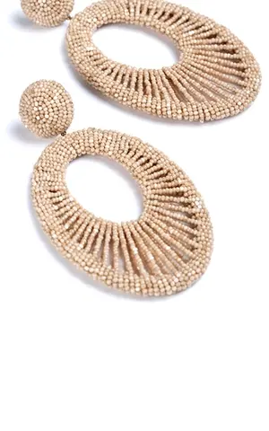 Deepa Gurnani Cypress Beaded Earrings - Neutral
