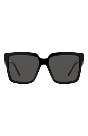 Prada Prada 56mm Square Sunglasses Black