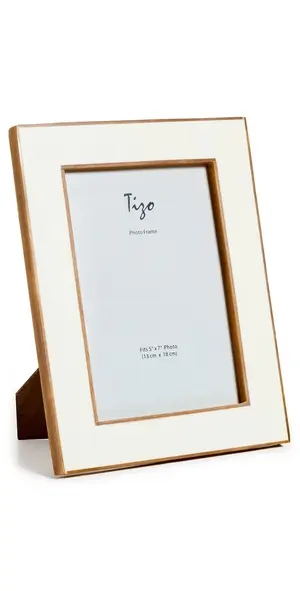 TIZO DESIGN Bone/resin Frame 5x7 - White