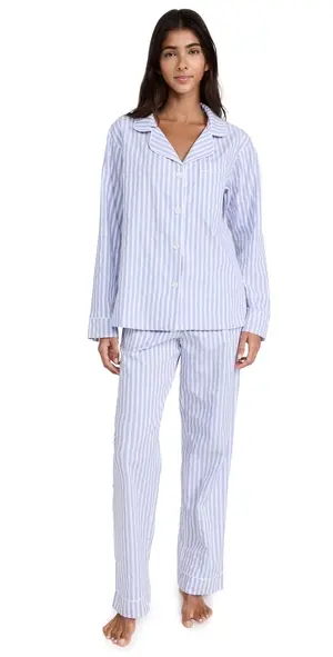 BEDHEAD PAJAMAS Classic Stripe Pajama Set - Blue 3d