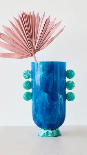 Jonathan Adler Mustique Ripple Resin Vase
