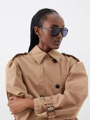 TOM FORD Tom Ford Eyewear - Archie Aviator Acetate Sunglasses - Womens - Tortoiseshell - ONE SIZE - Tortoiseshell