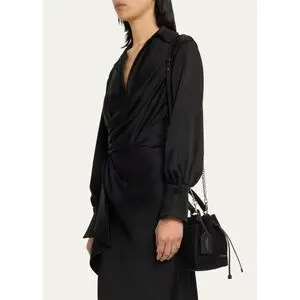 STUART WEITZMAN Rae Mini Suede Bucket Bag - Black