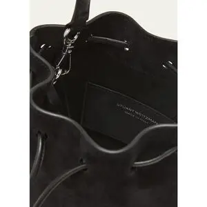 STUART WEITZMAN Rae Mini Suede Bucket Bag - Black