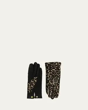 AGNELLE Classic Leather Gloves - Blackpanther
