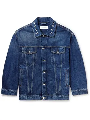 Off-White Eyelet-embellished Denim Jacket