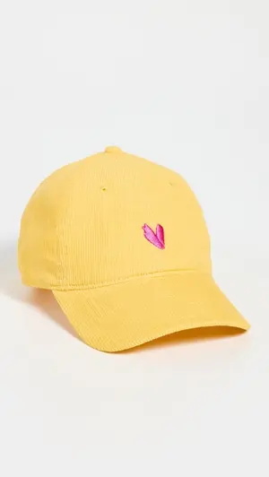 KERRI ROSENTHAL Corduroy Baseball Hat Heart