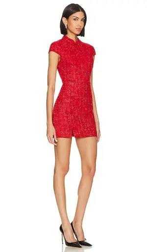 SAU LEE Natasha Dress - Red