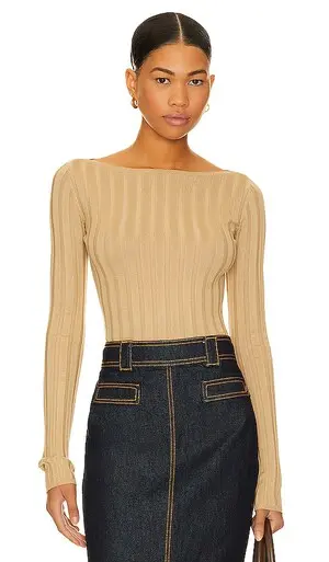 Women's Ribbed Long Sleeve Tops