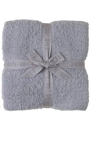 Barefoot Dreams Cozychic Ribbed Throw In Grey - Dove Gray