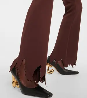 JW Anderson Ribbed-knit Slim Pants - Brown