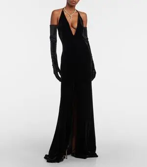 Costarellos Velvet Gown