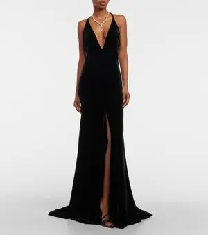 Costarellos Velvet Gown