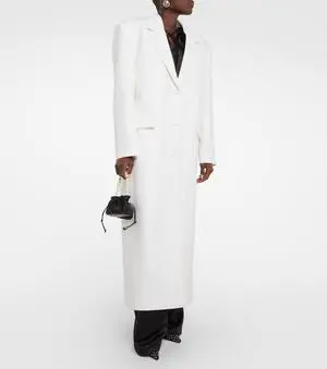 Magda Butrym Single-breasted Wool Coat - White
