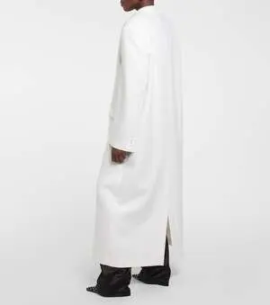 Magda Butrym Single-breasted Wool Coat - White