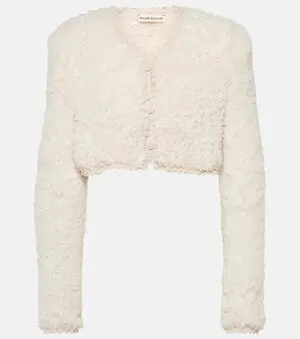 Magda Butrym Cropped Fleece Cardigan