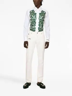 Dolce & Gabbana Embroidered Poplin Shirt