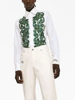 Dolce & Gabbana Embroidered Poplin Shirt