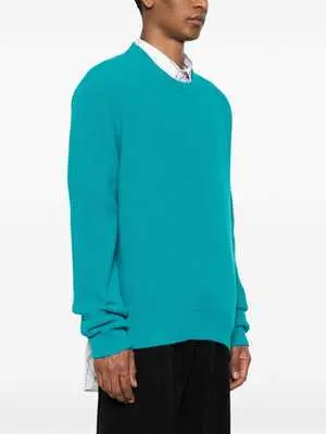 LANEUS Crew-neck Ribbed-knit Jumper