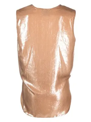 ALYSI Metallic-finish Sleeveless Top