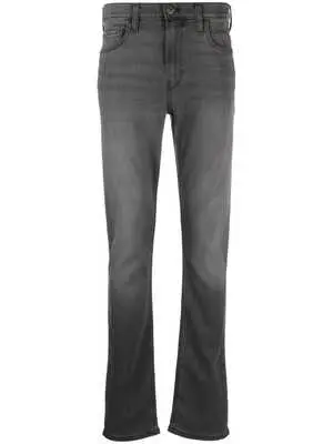 Paige Lennox Low-rise Skinny Jeans - Grey