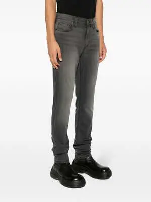 Paige Lennox Low-rise Skinny Jeans - Grey