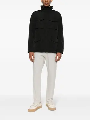 Aspesi Funnel-neck Long-sleeve Jacket - Black
