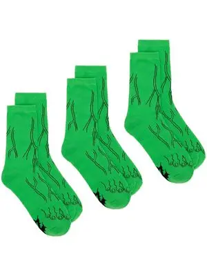 Natasha Zinko Monster Feet Ankle Socks - Green