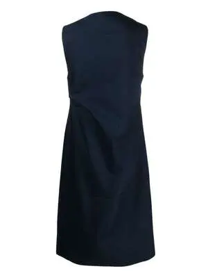 Co Gathered Sleeveless Midi Dress