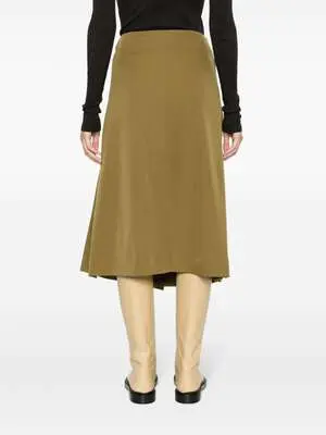 LEMAIRE Pleated Wrap Midi Skirt