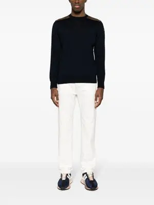 Paul & Shark Crew-neck Virgin Wool Jumper - Blue