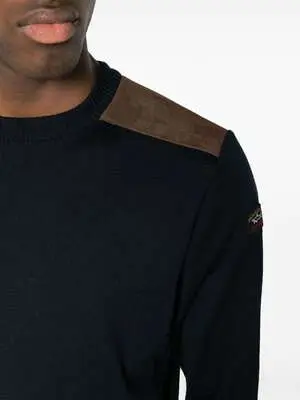Paul & Shark Crew-neck Virgin Wool Jumper - Blue