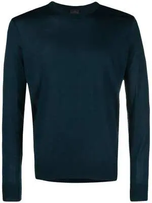 Paul & Shark Crew-neck Virgin Wool Jumper - Blue
