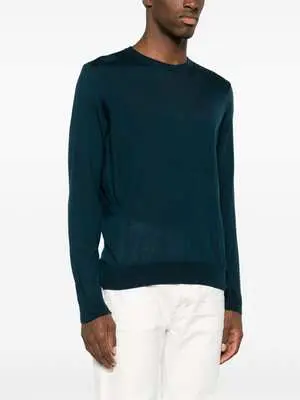 Paul & Shark Crew-neck Virgin Wool Jumper - Blue