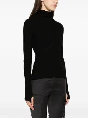 ANDREĀDAMO Balaclava-hood Ribbed Jumper