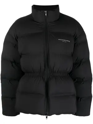 Alexander Wang Reflective-logo Jacquard Puffer Jacket