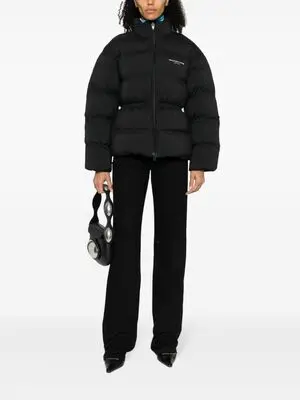Alexander Wang Reflective-logo Jacquard Puffer Jacket