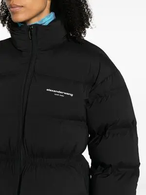 Alexander Wang Reflective-logo Jacquard Puffer Jacket