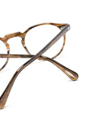 Oliver Spencer Patterned Round-frame Glasses