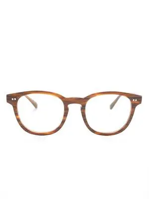 Oliver Spencer Round-frame Glasses - Brown