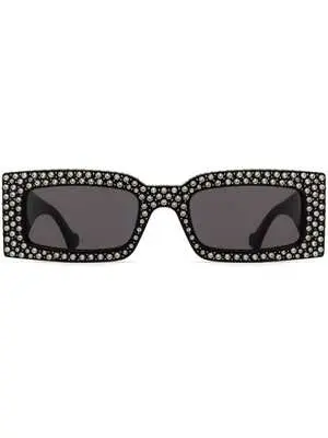 Gucci Rectangle-frame Sunglasses - Black