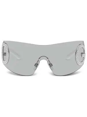 Dolce & Gabbana Re-edition Shield-frame Sunglasses - Grey