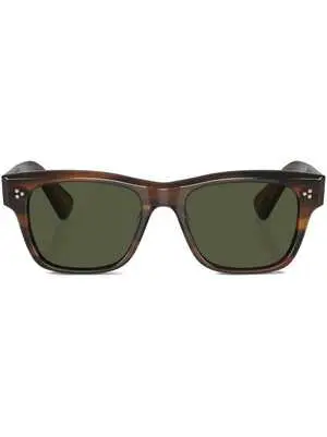 Oliver Spencer Birell Square-frame Sunglasses - Brown