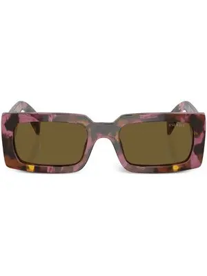 Prada Marbled Rectangular Sunglasses - Purple