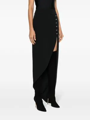 GENNY Crystal-detailed Asymmetric Maxi Skirt
