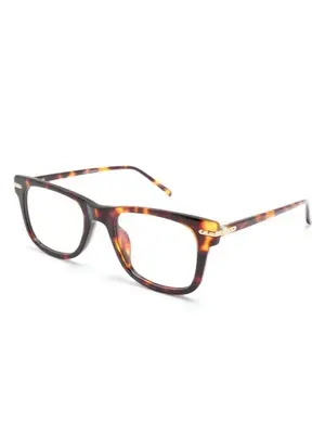 Linda Farrow Portico Square-frame Glasses - Brown