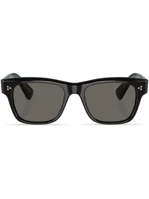 Oliver Spencer Birell Square-frame Sunglasses - Black